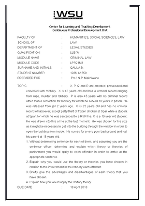 Section 115 of CPA - Simple not guilty plea specimen - IN THE ...