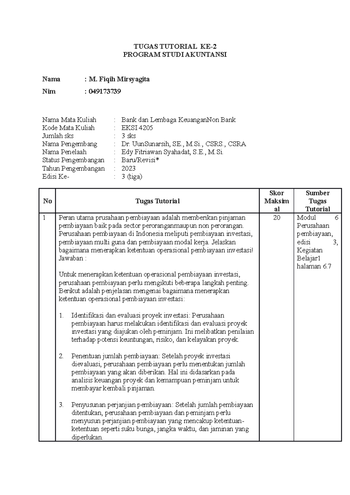 Tugas 2 m fiqih bank dan lembaga keungan - TUGAS TUTORIAL KE- 2 PROGRAM ...