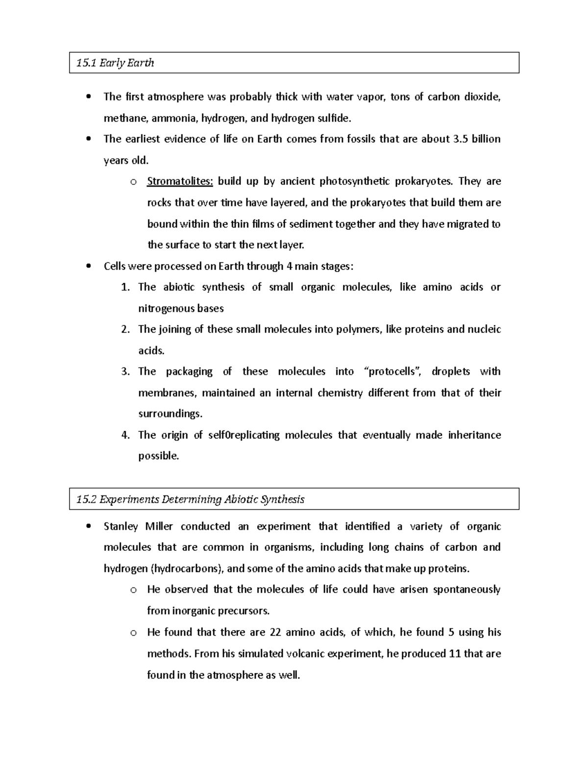 Chapter 15 Study Guide - Lecture notes 15 - 15 Early Earth The first ...