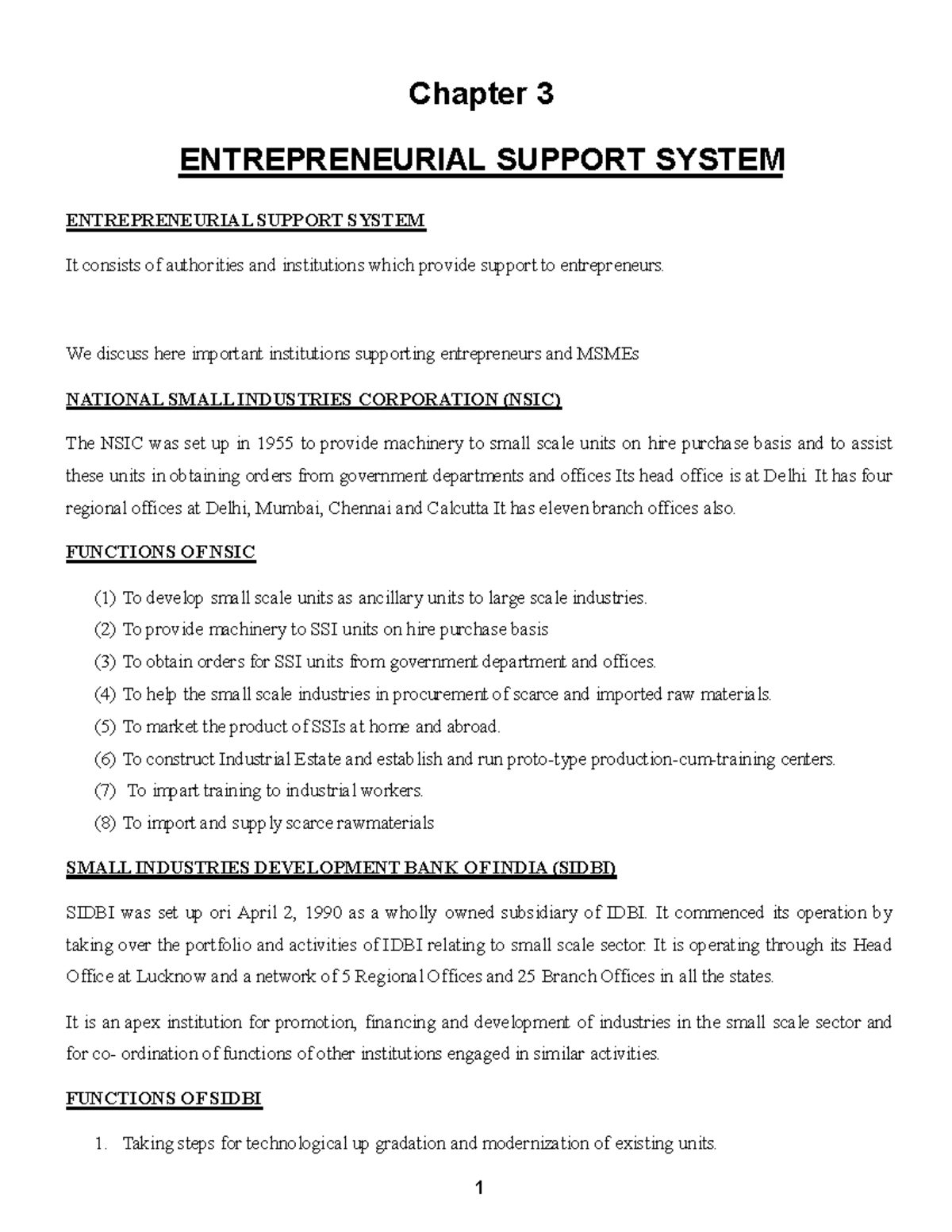 3 Entrepreneurial Support System - Chapter 3 ENTREPRENEURIAL SUPPORT ...