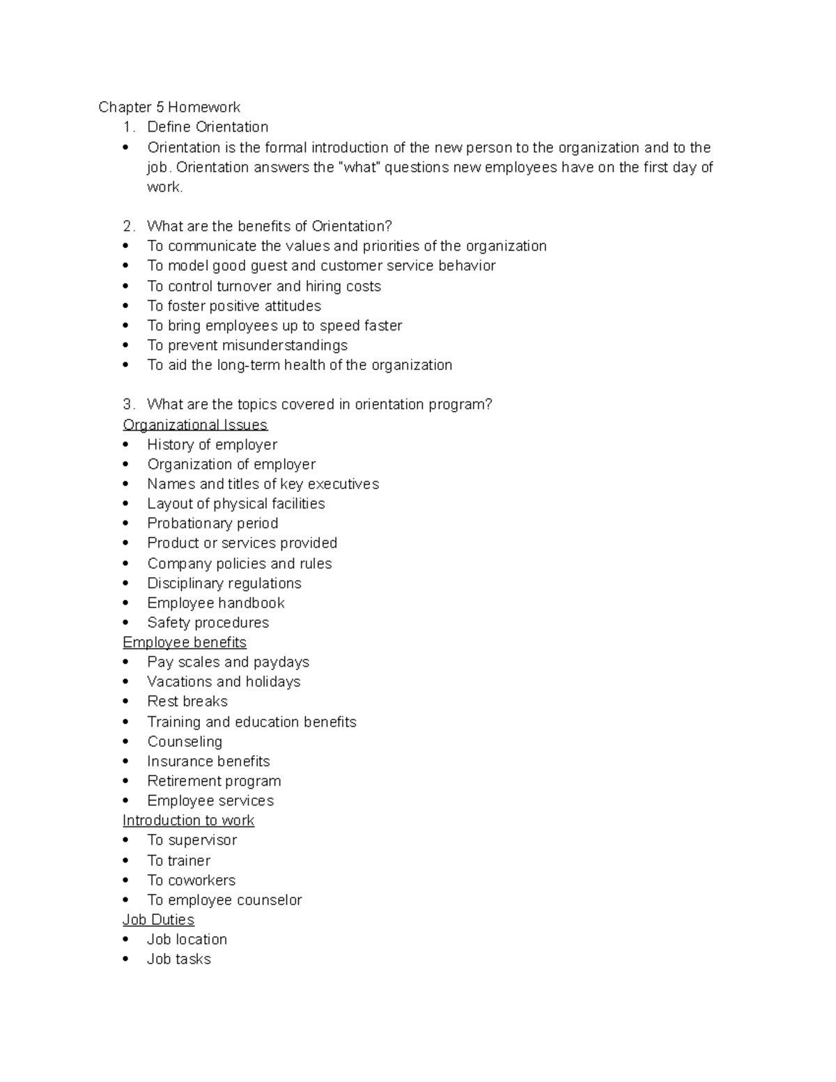 Chapter 5 Homework - week 5 - Human Resources - Studocu