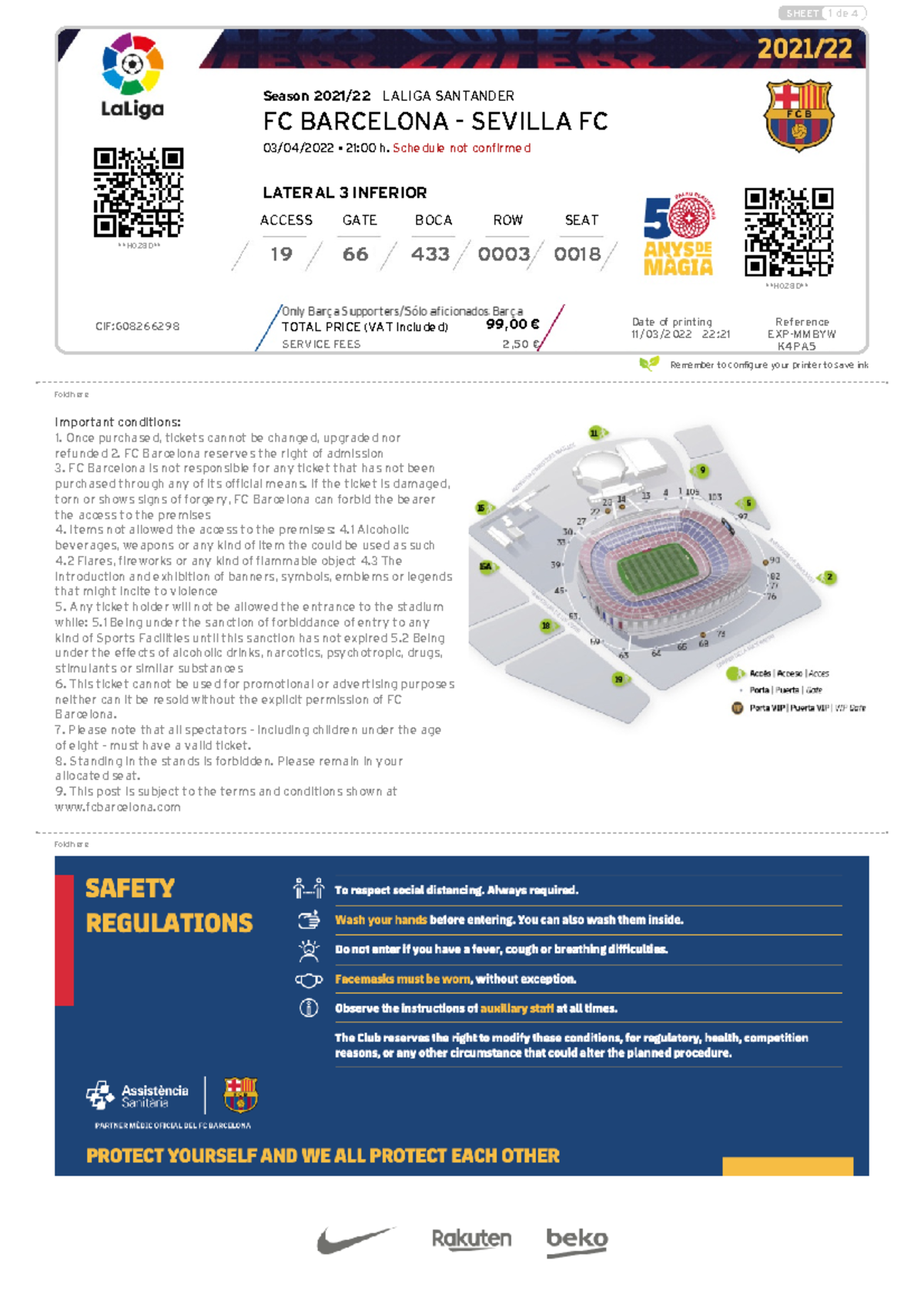 Barca tickets - Correc exa - Fold here Remember to configure your ...