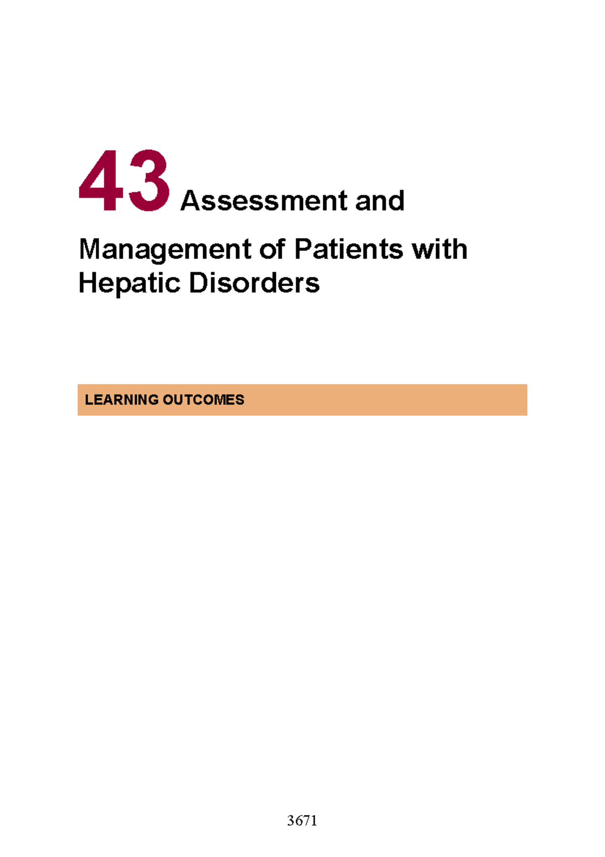 Hepato- Biliary System - 43 Assessment and Management of Patients with ...