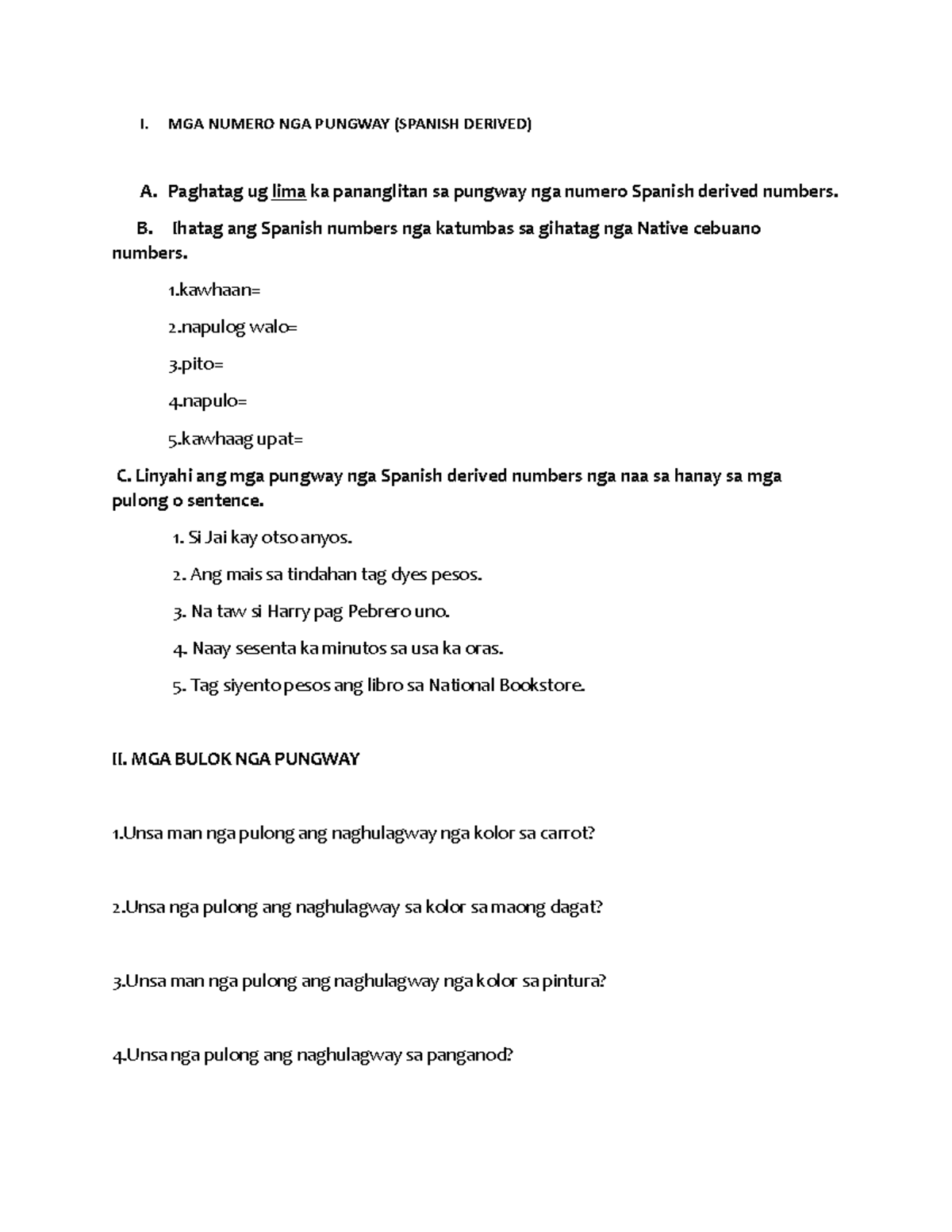 Activity in Content and Pedagogy in the Mother Tongue Part 2 - Copy - I ...