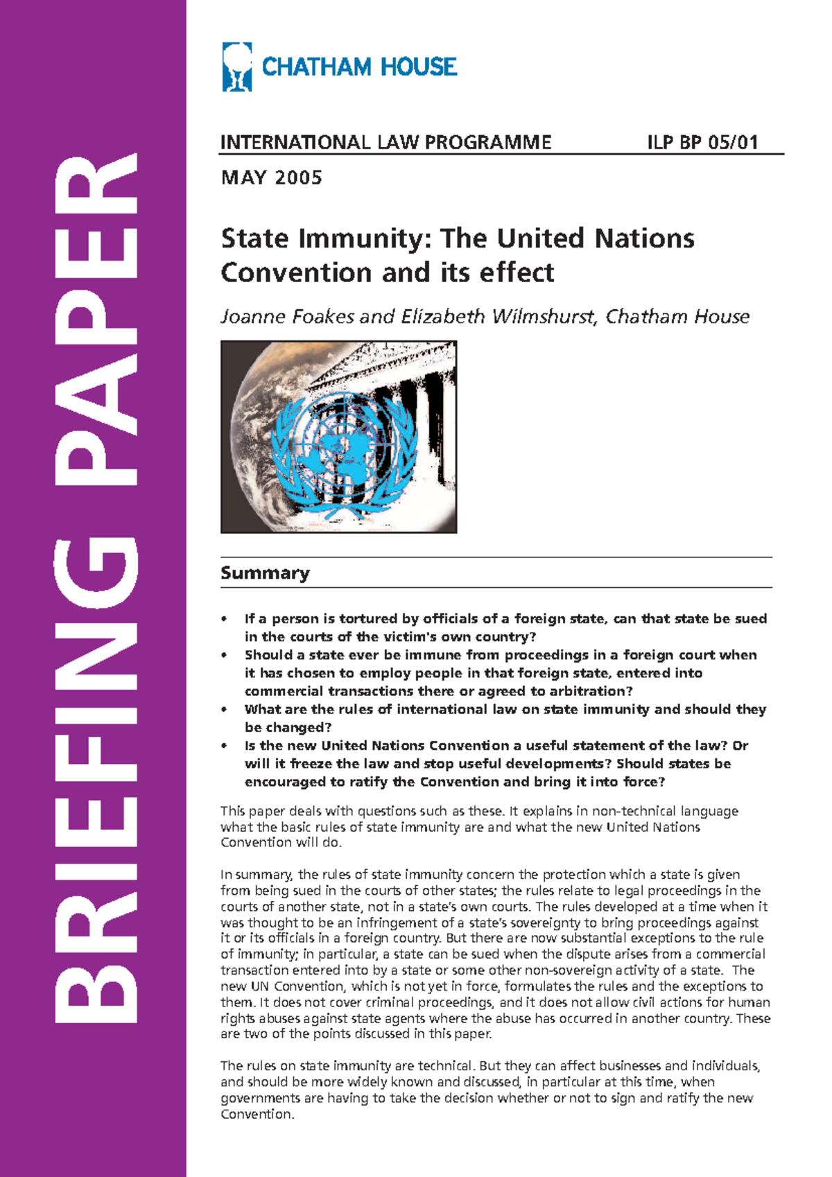 READ - UN and State Immunity - State Immunity: The United Nations ...