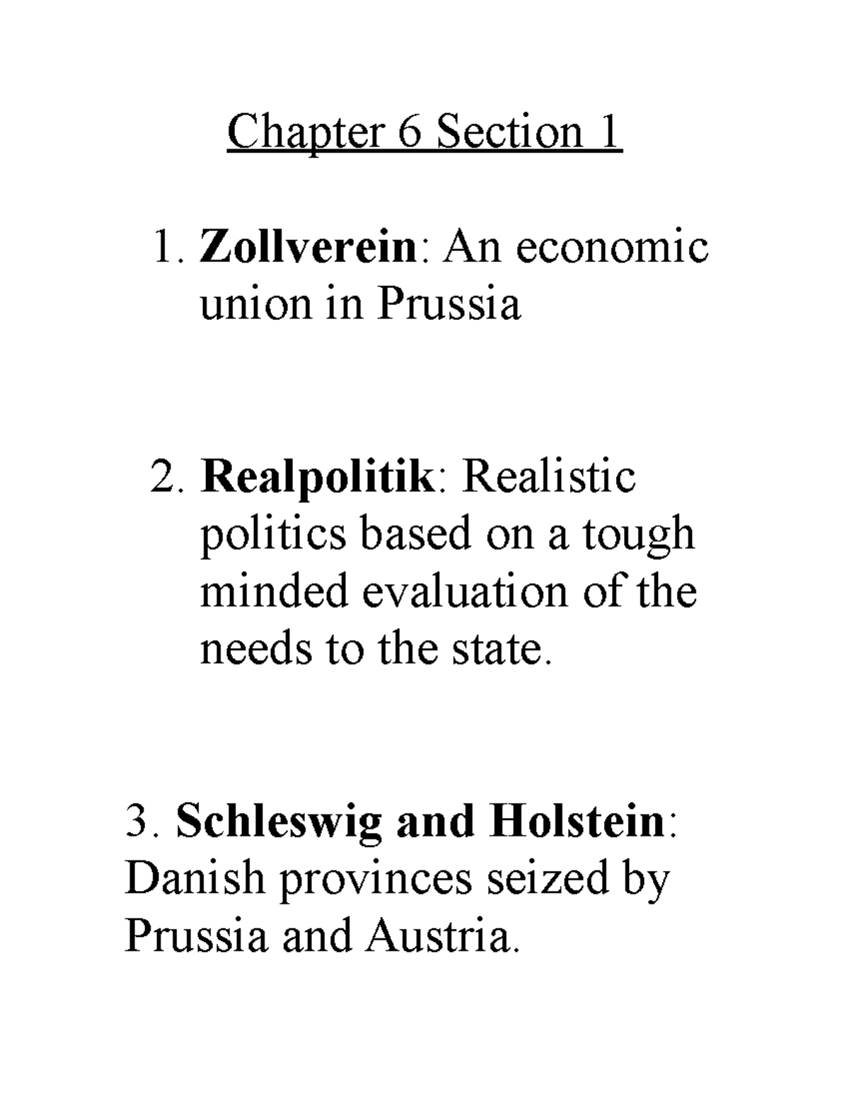 9th grade Chapter 6 Vocabulary and Review Questions - Chapter 6 Section ...