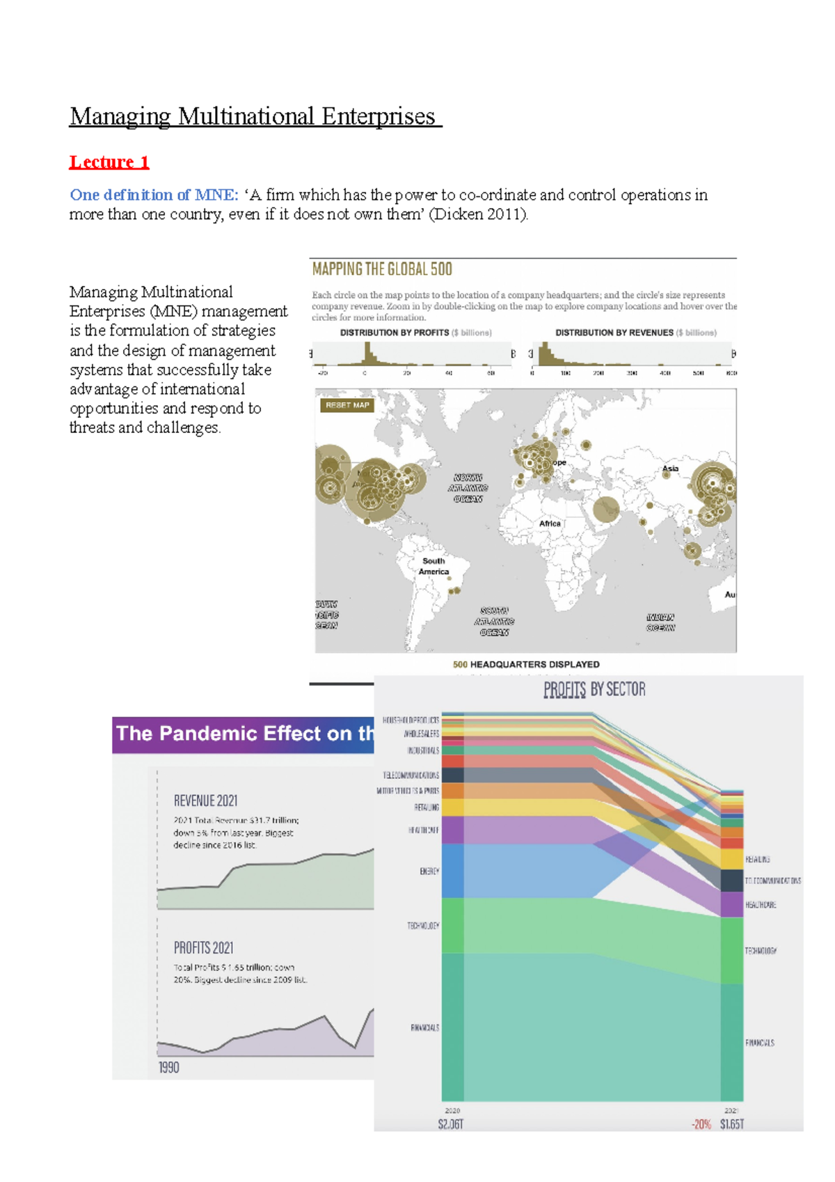 Managing Multinational Enterprise Notes - Managing Multinational ...