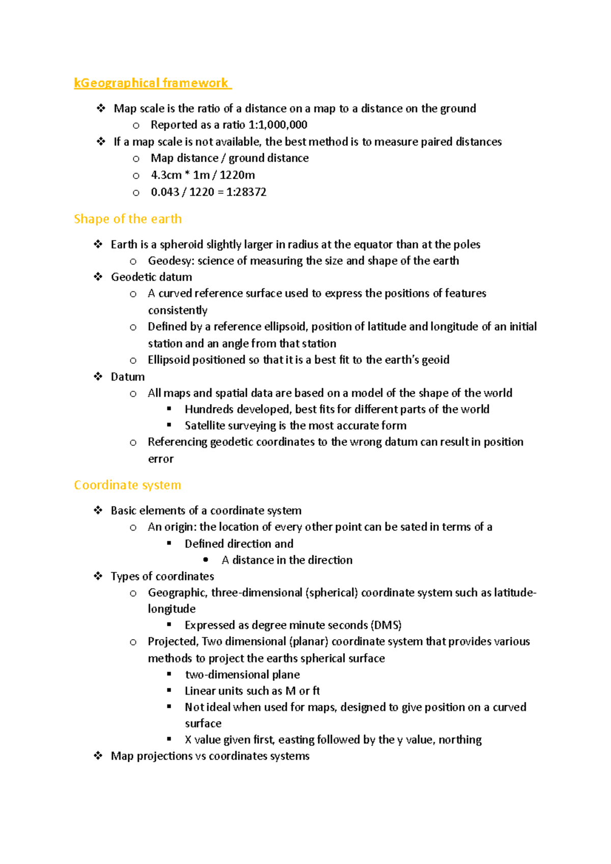 Geographical Frameworks 3 KGeographical Framework Map Scale Is The
