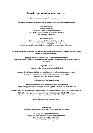 RM3 Topic 5 Notes (One way Anova) - 5PAHPRM3 Research Methods 3 Topic 5 ...
