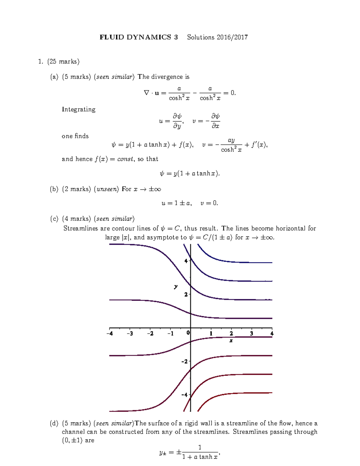 Fluid Dynamics Exam Solutions 2018 - FLUID DYNAMICS 3 Solutions 2016 ...