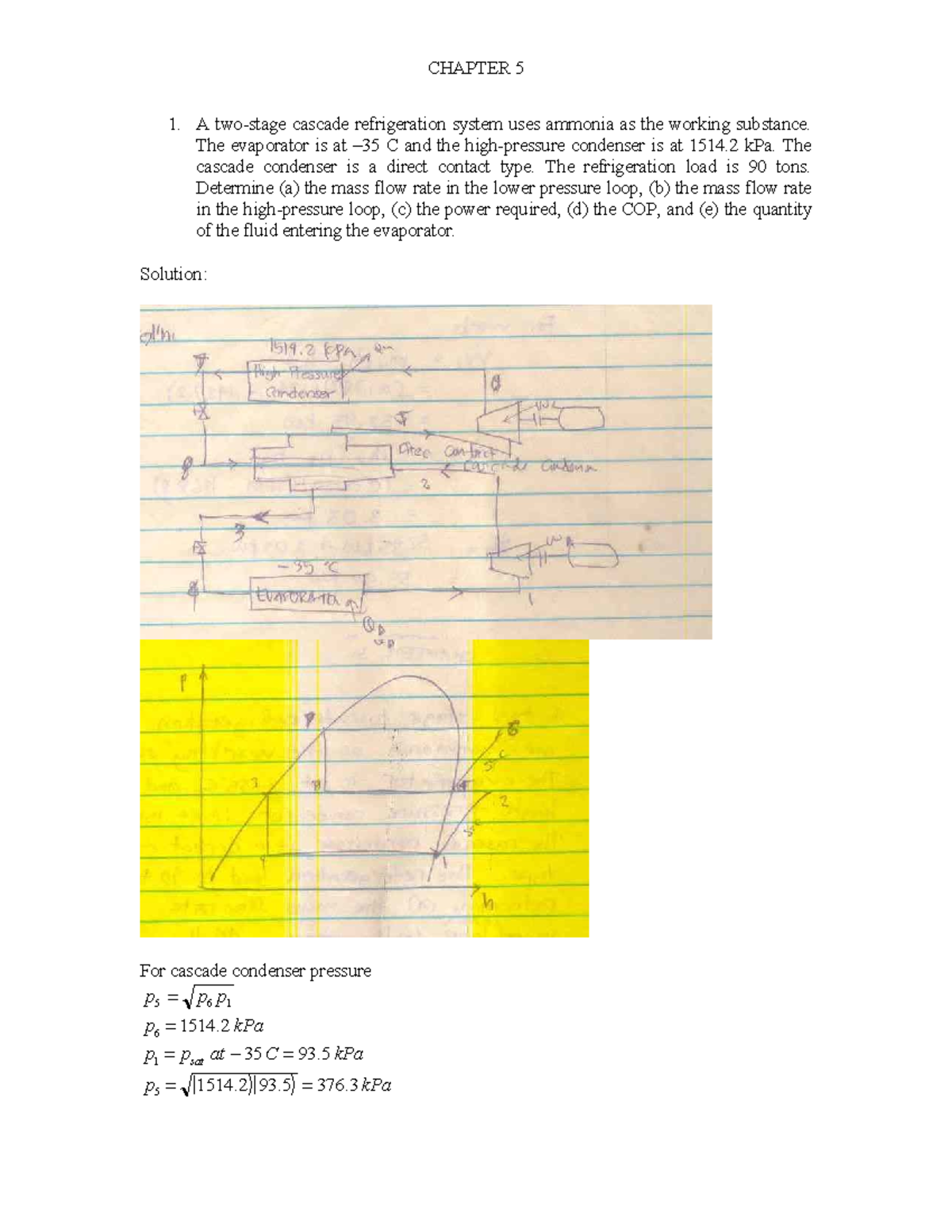 Toaz - Life is good - A two-stage cascade refrigeration system uses ...