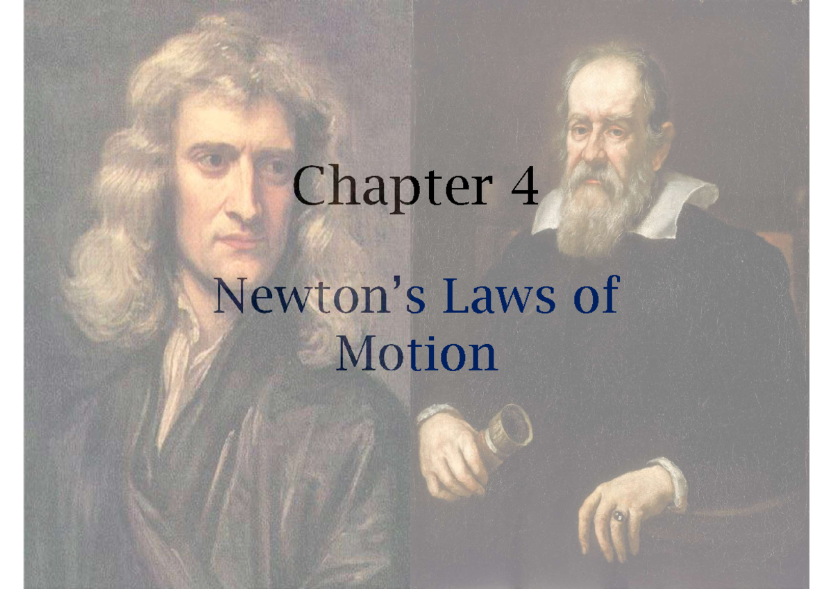 Ch 4 Newtons Laws of motion part 1 - Chapter 4 Newton’s Laws of Motion Concept of force a push ...