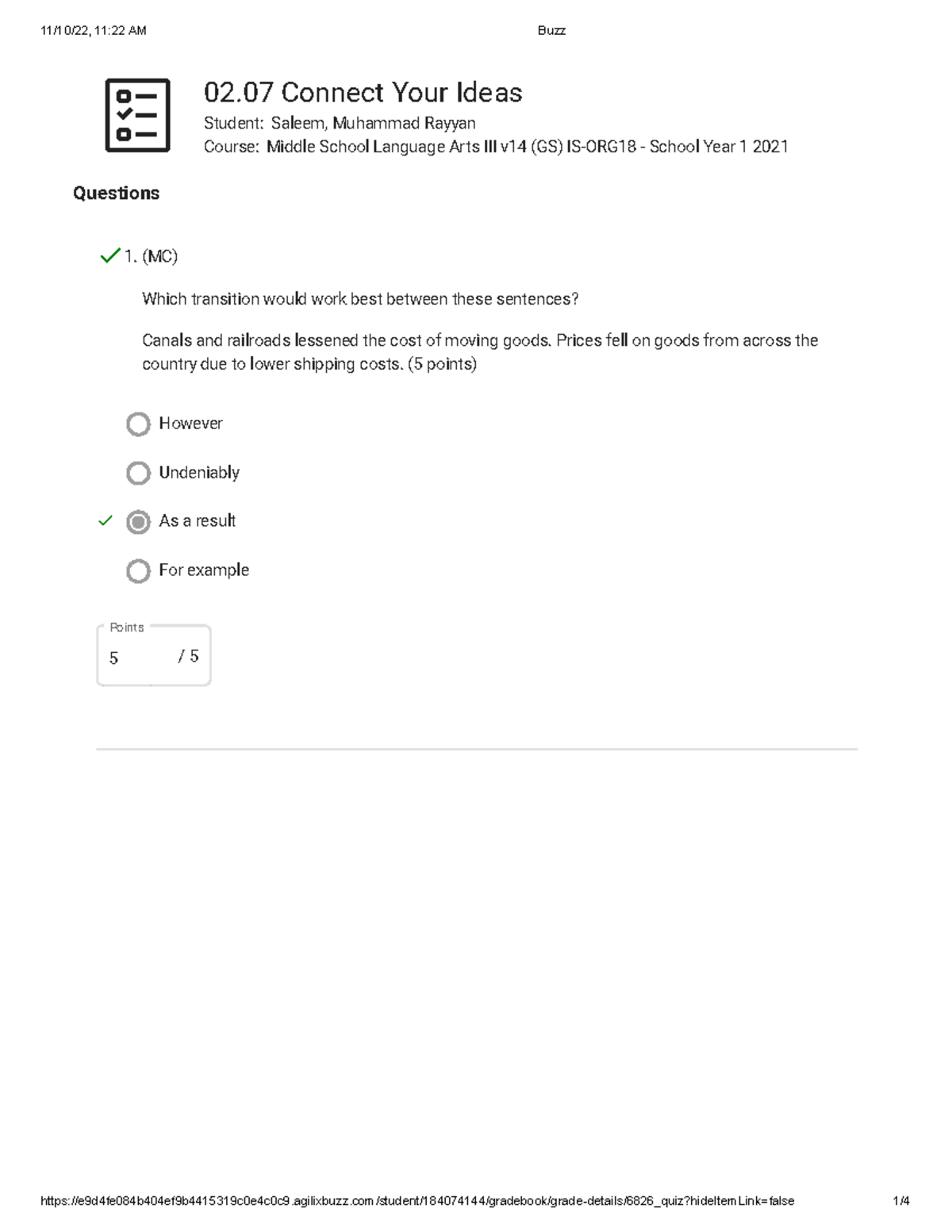 2.07 ENG - its fuaaaaa - 02 Connect Your Ideas Student: Saleem ...