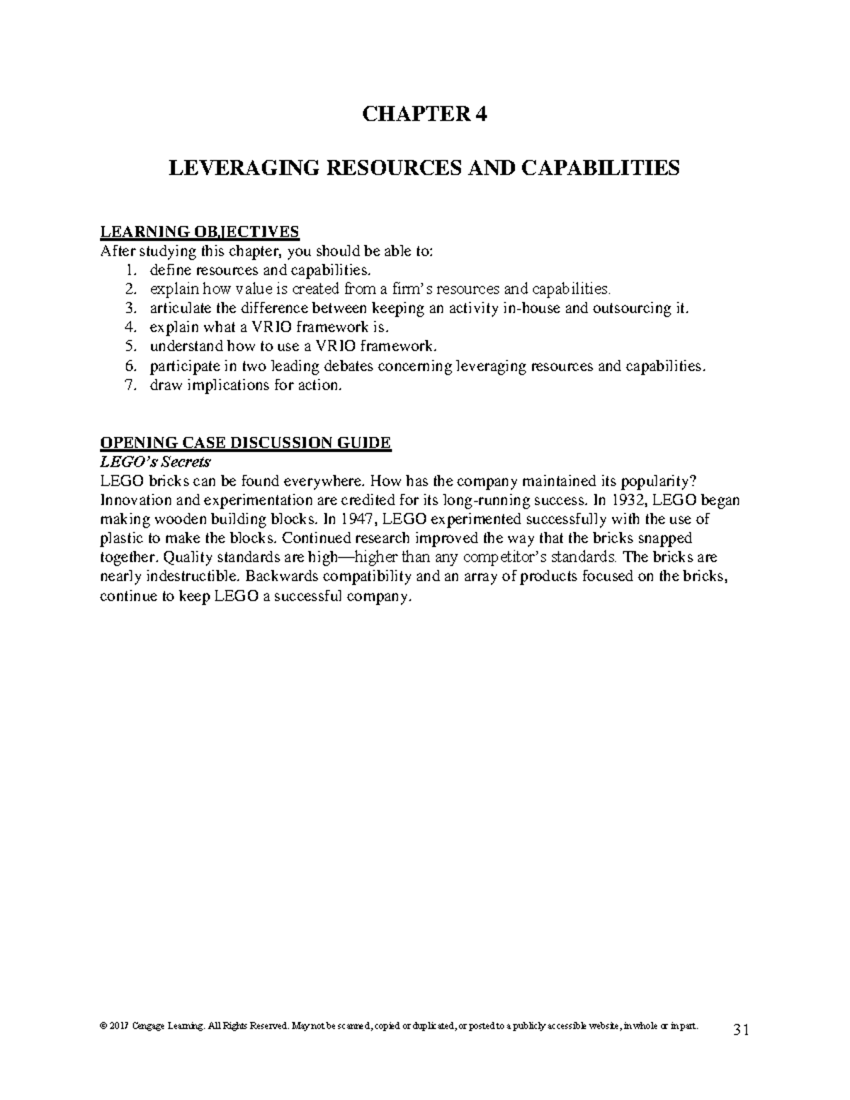 Key Concepts of Chapter - © 2017 Cengage Learning. All Rights Reserved. May not be scanned ...