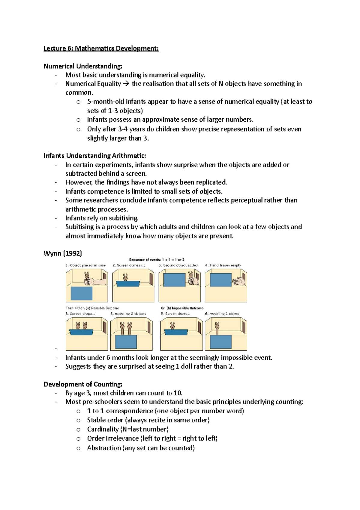 Cand A 6-11 - Lecture notes 6-11 - Lecture 6: Mathematics Development ...