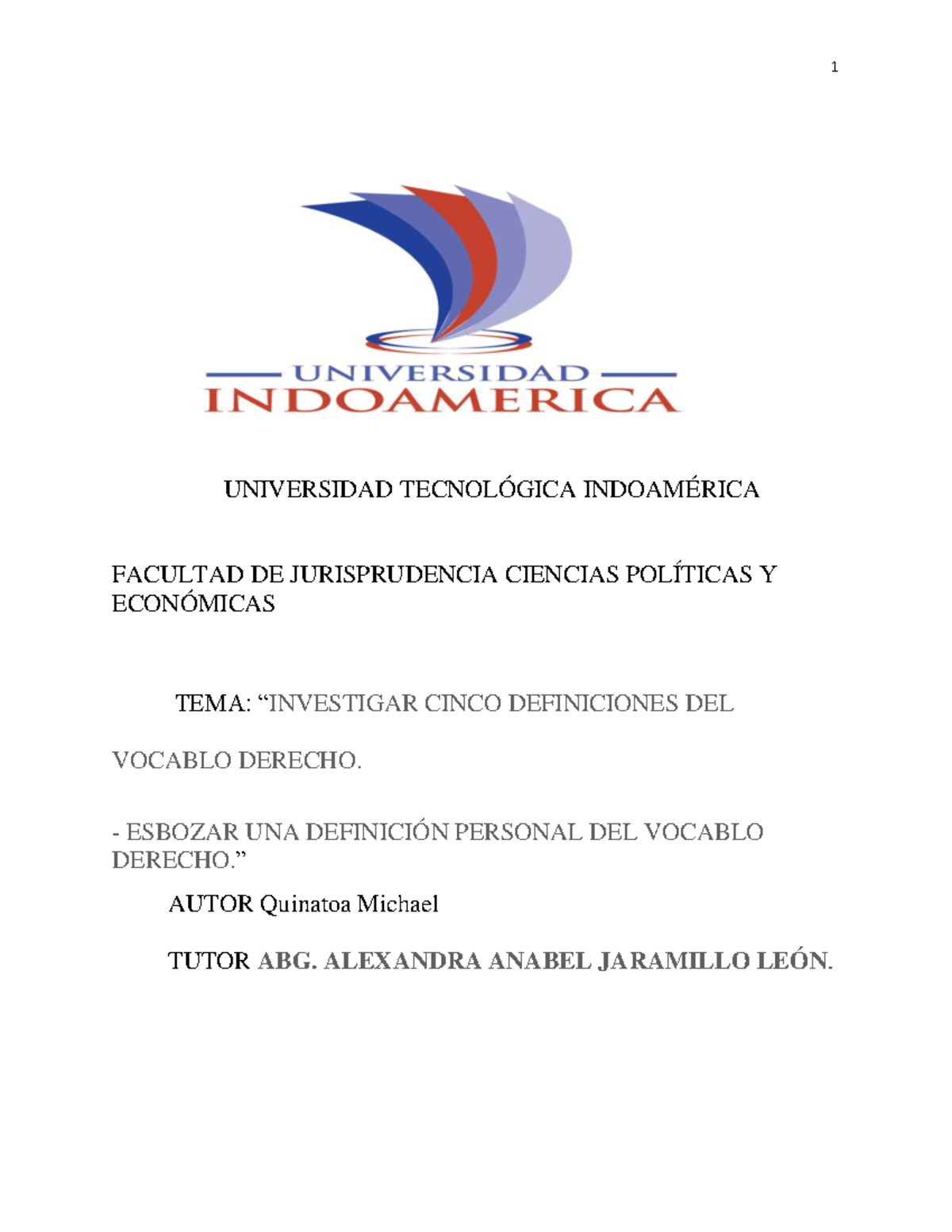 Ciencia juridica - jjjjjjj - UNIVERSIDAD TECNOLÓGICA INDOAMÉRICA ...