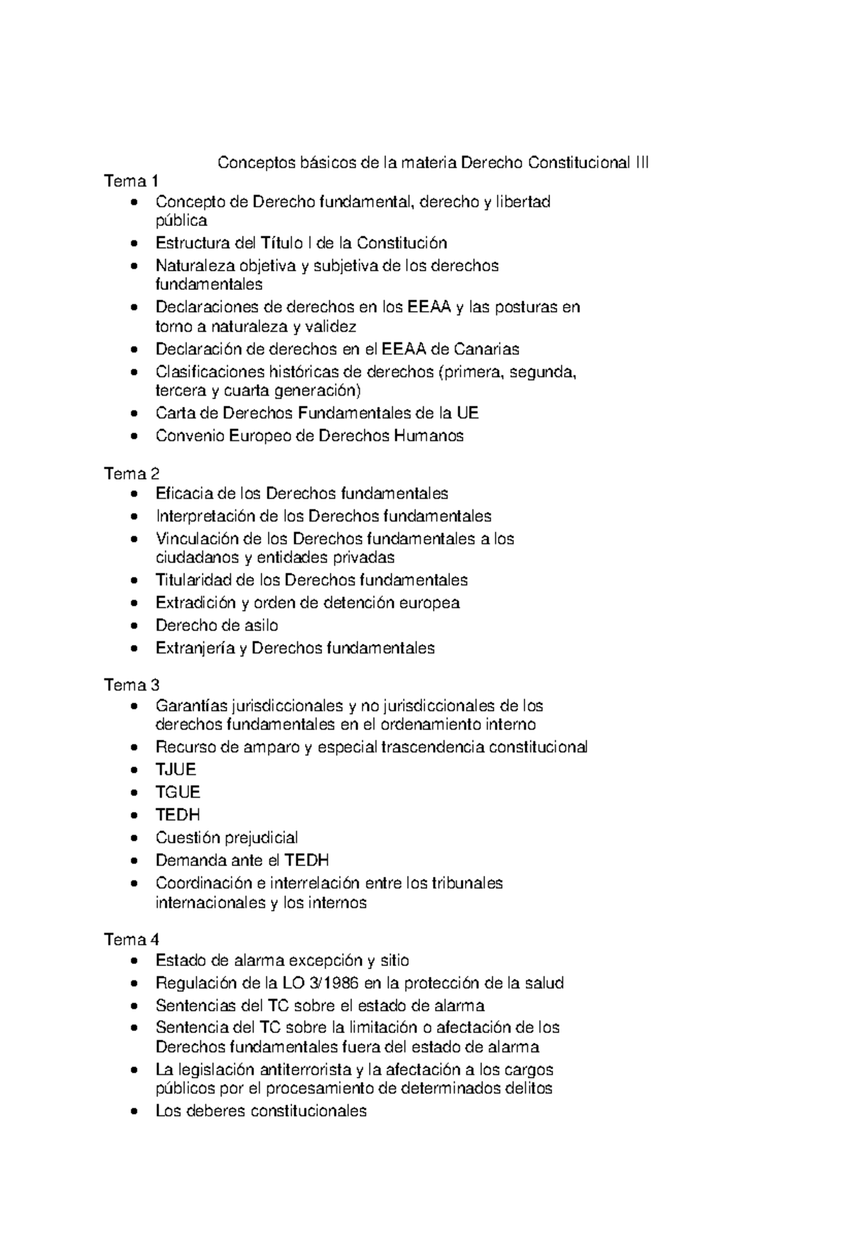 Conceptos b Ã¡sicos de la materia Derecho Constitucional III - Conceptos básicos de la materia ...