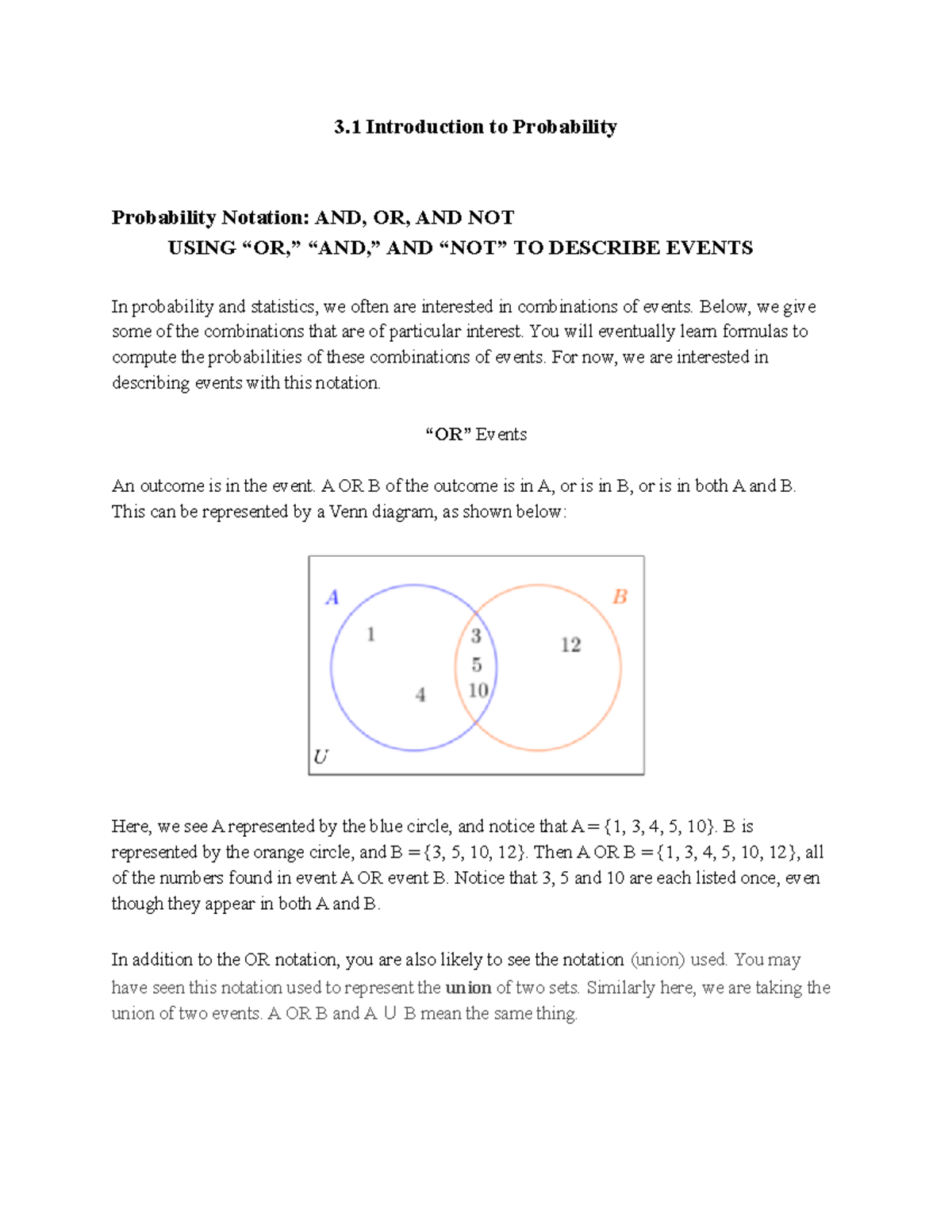 Chapeter 3 lesson stats - 3 Introduction to Probability Probability ...