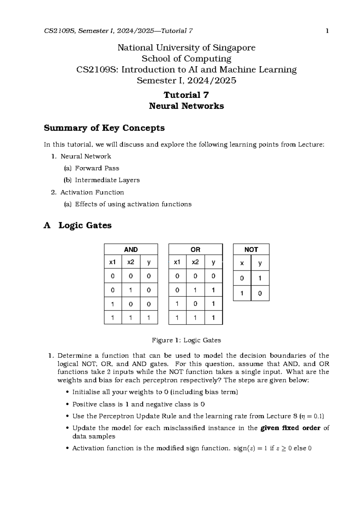 Tutorial 7-Solution - National University of Singapore School of Computing CS2109S: Introduction ...