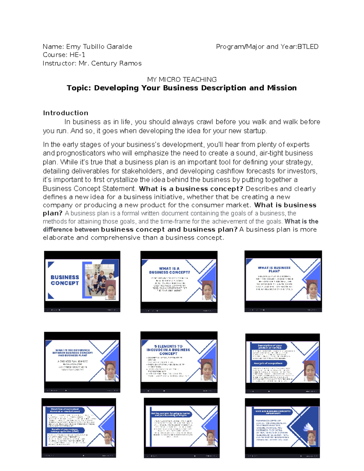 Garalde Narative - Name: Emy Tubillo Garalde Program/Major and Year ...