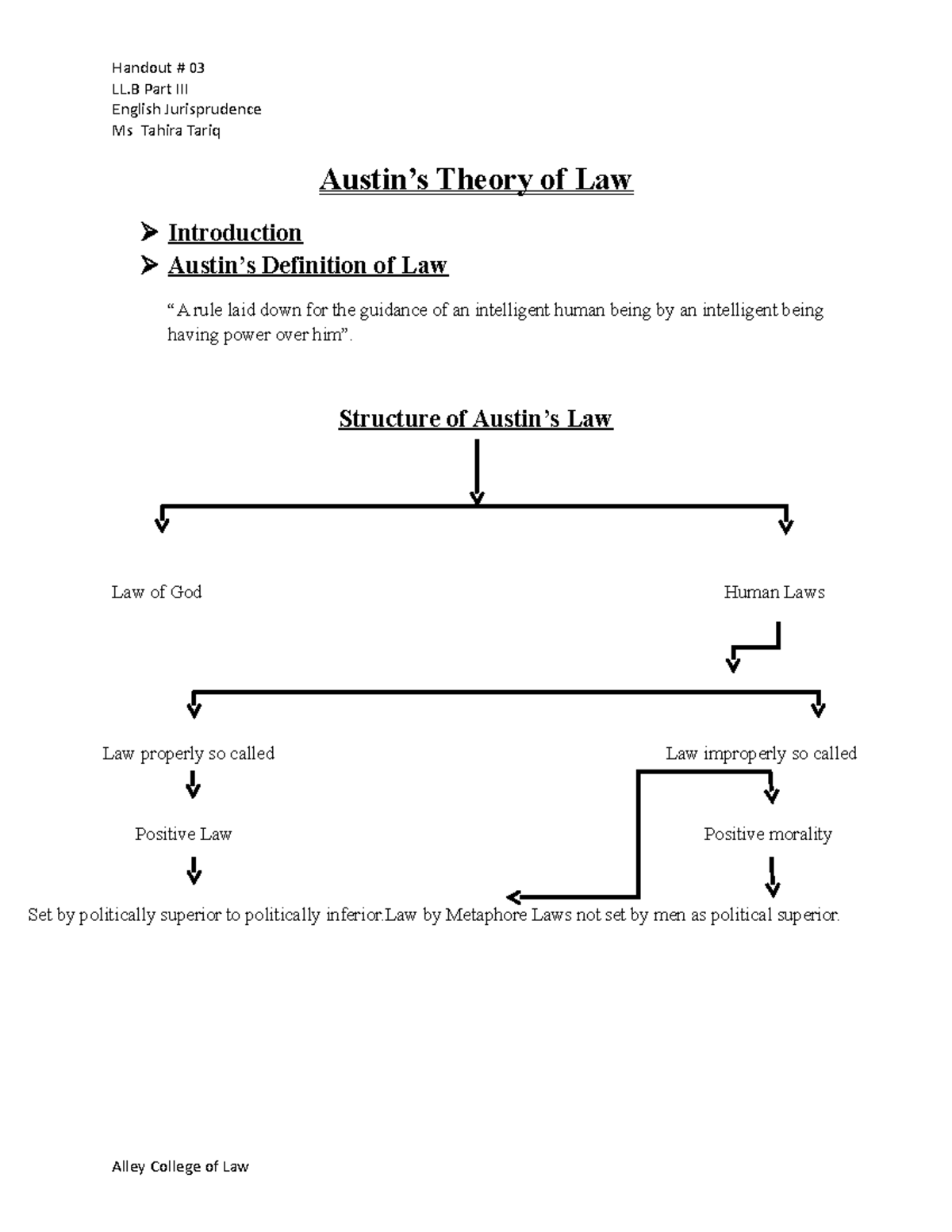 3. Austin Theory - This data is based on material handouts like ...