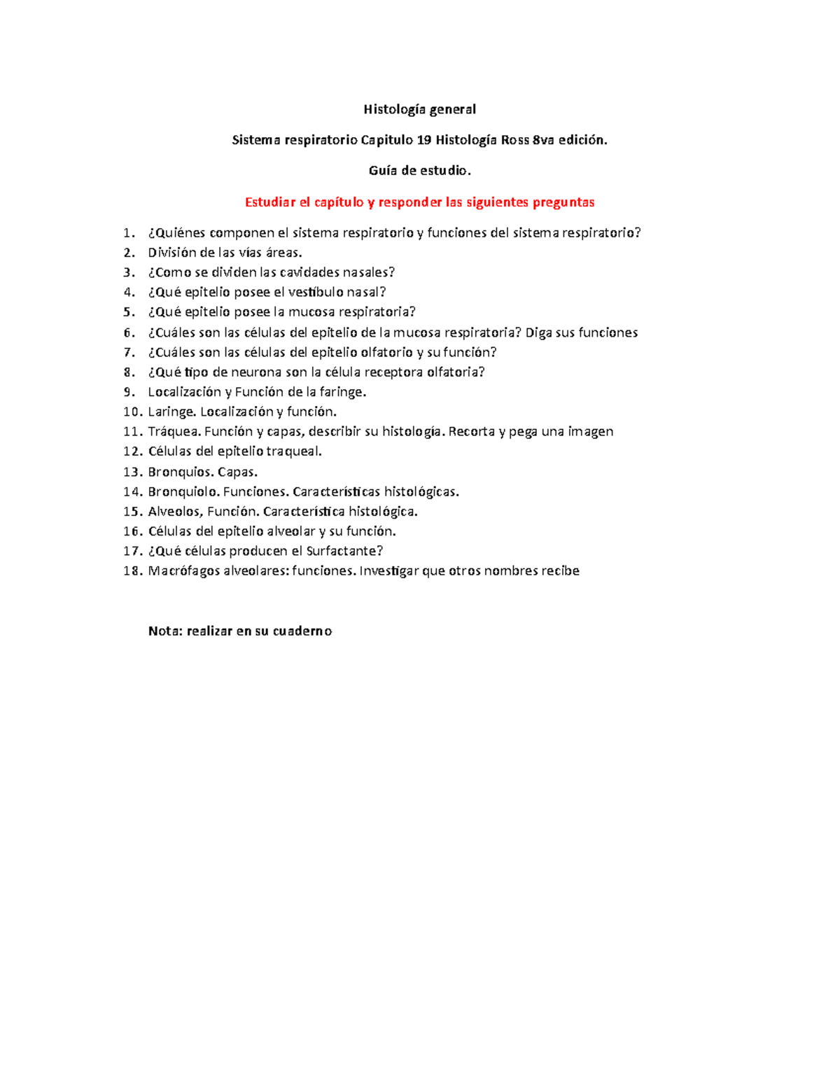 Sistema respiratorio - rgerg wregtwrgwegweg rwgrg wrwe - Histología ...