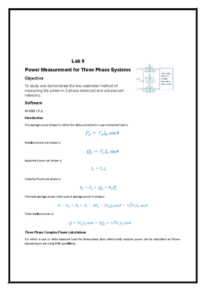 Ena lab 4 - lab 4 - Lab 4 AC Analysis Using Pspice Objective The students will be able to: To ...