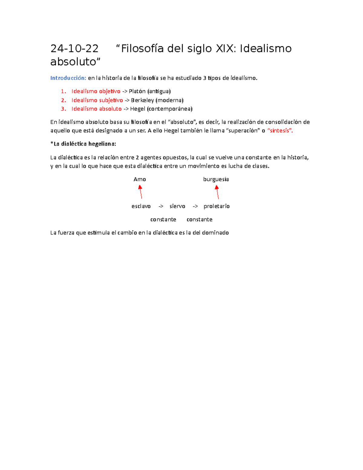 2. Idealismo Absoluto - úsalo - 24-10-22 “Filosofía del siglo XIX ...