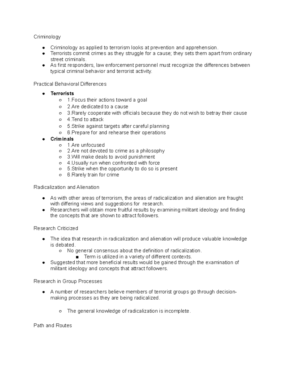 Chapter 2 Practical Criminology, Radicalization and Types of Terrorism ...