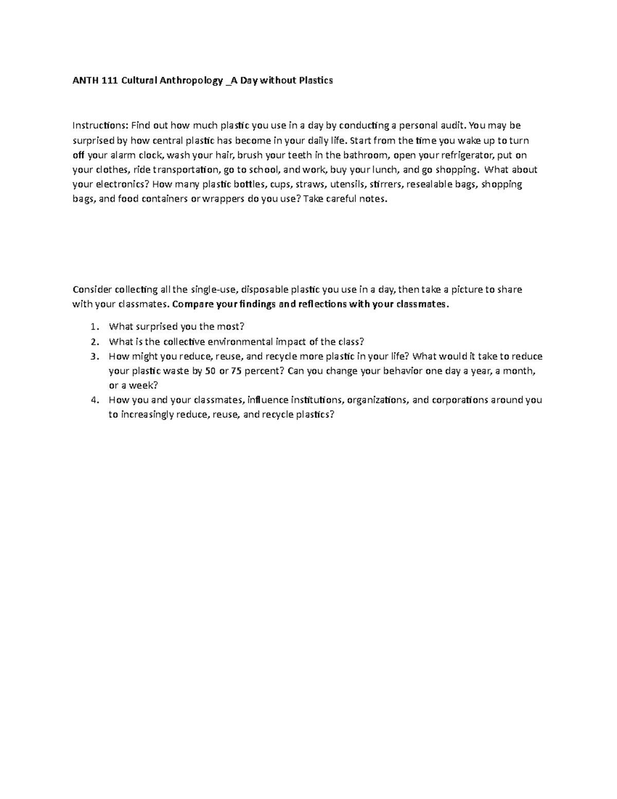 Homework On Environment Sustainability 1 ANTH 111 Cultural homework-on-environment-sustainability-1-anth-111-cultural