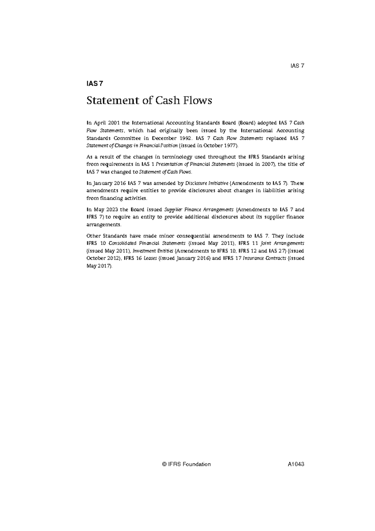 Ias-7-statement-of-cash-flows En - IAS 7 Statement of Cash Flows In ...