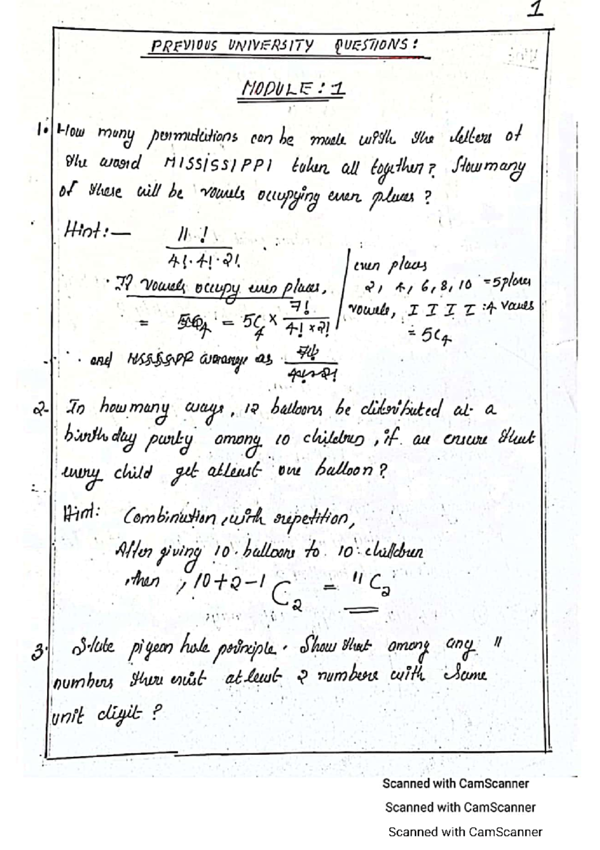 Previous question s - Module 2 - Probability, Statistics And Numerical Methods - Studocu