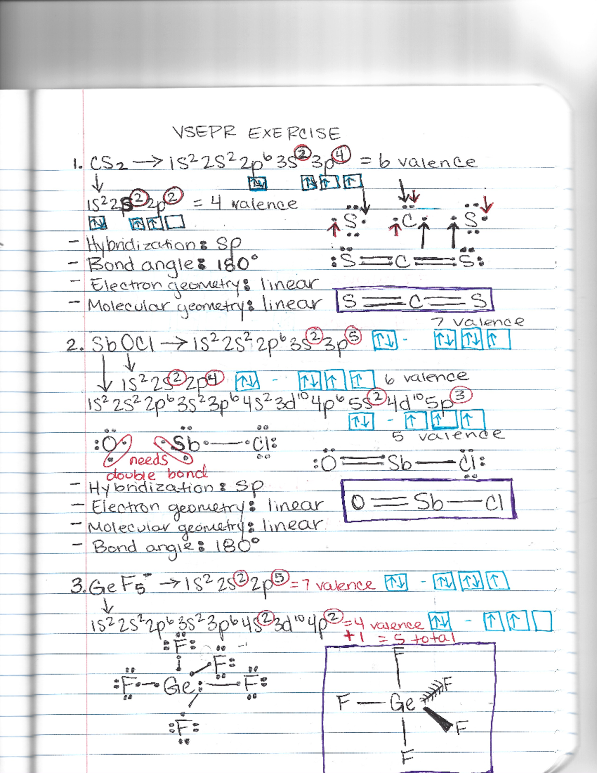 Chem 2 VSEPR LAB Homework - CHEM 1310 - Studocu