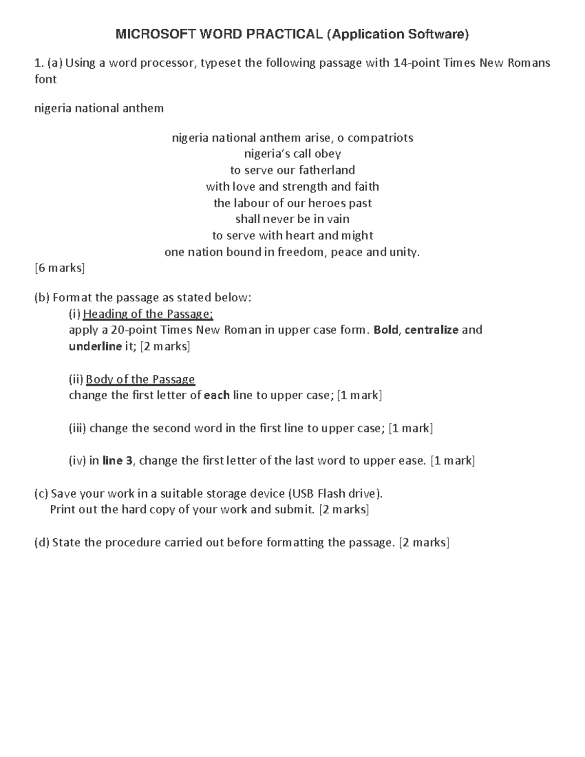 Microsoft WORD Practical (Application Software) For Year 5 - MICROSOFT ...