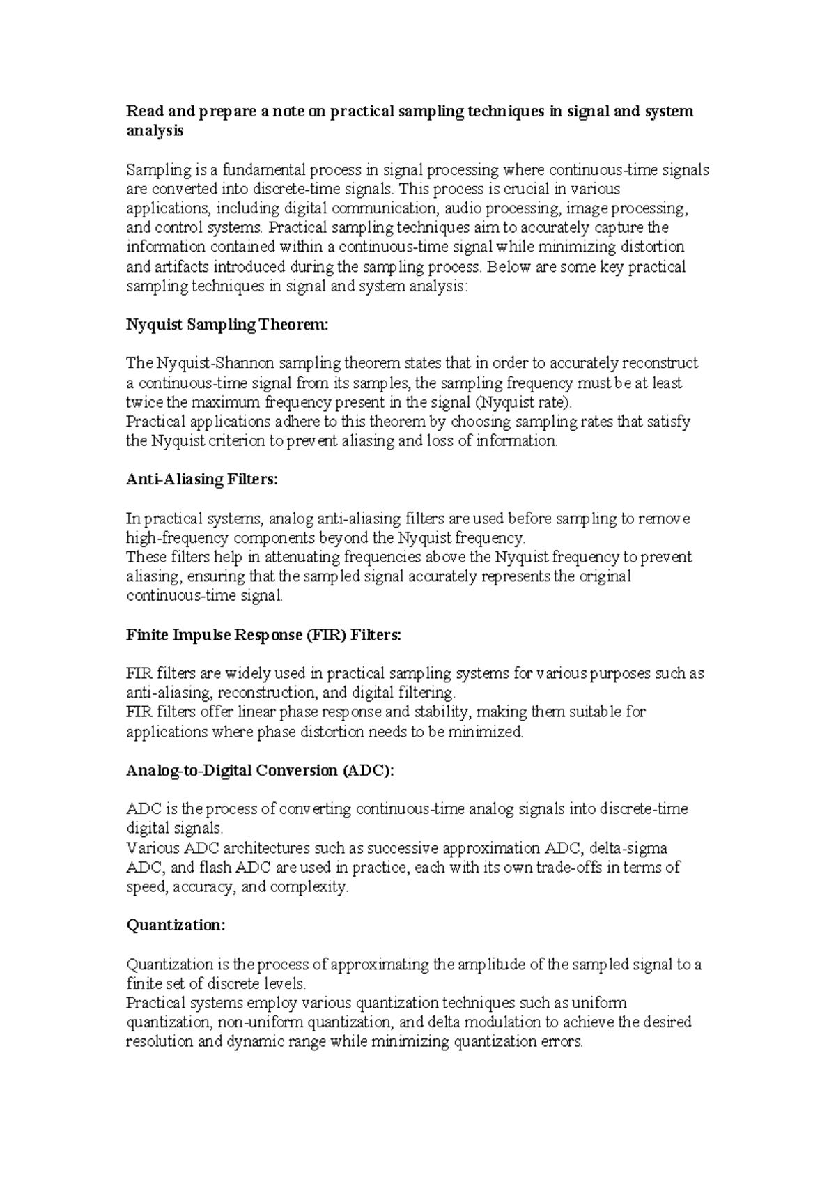 Practical sampling techniques - This process is crucial in various ...