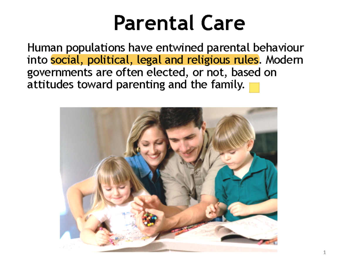 Lecture 12. Parental Care - Warning: TT: undefined function: 32 Warning ...