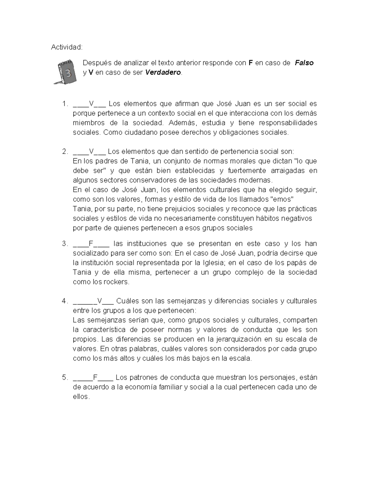 Actividad 3 - Actividad: Después de analizar el texto anterior responde ...