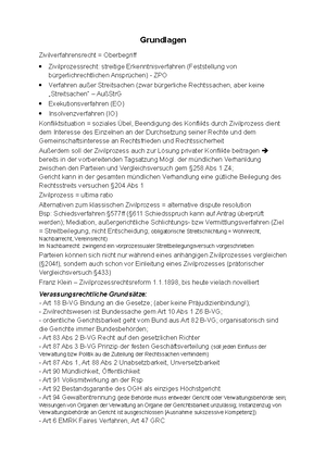 ZPO Schaubilder - Zivilgerichtliches Verfahren - Studocu