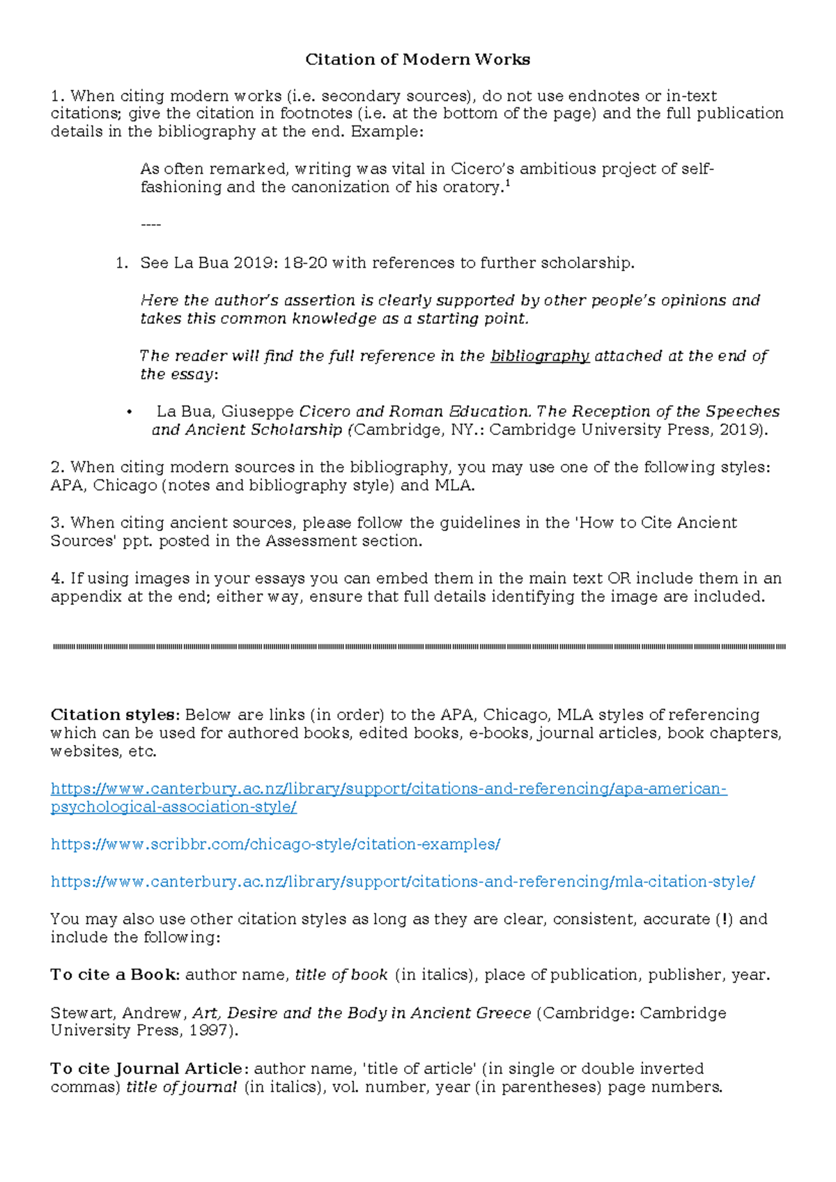 How to cite modern works - Citation of Modern Works When citing modern ...