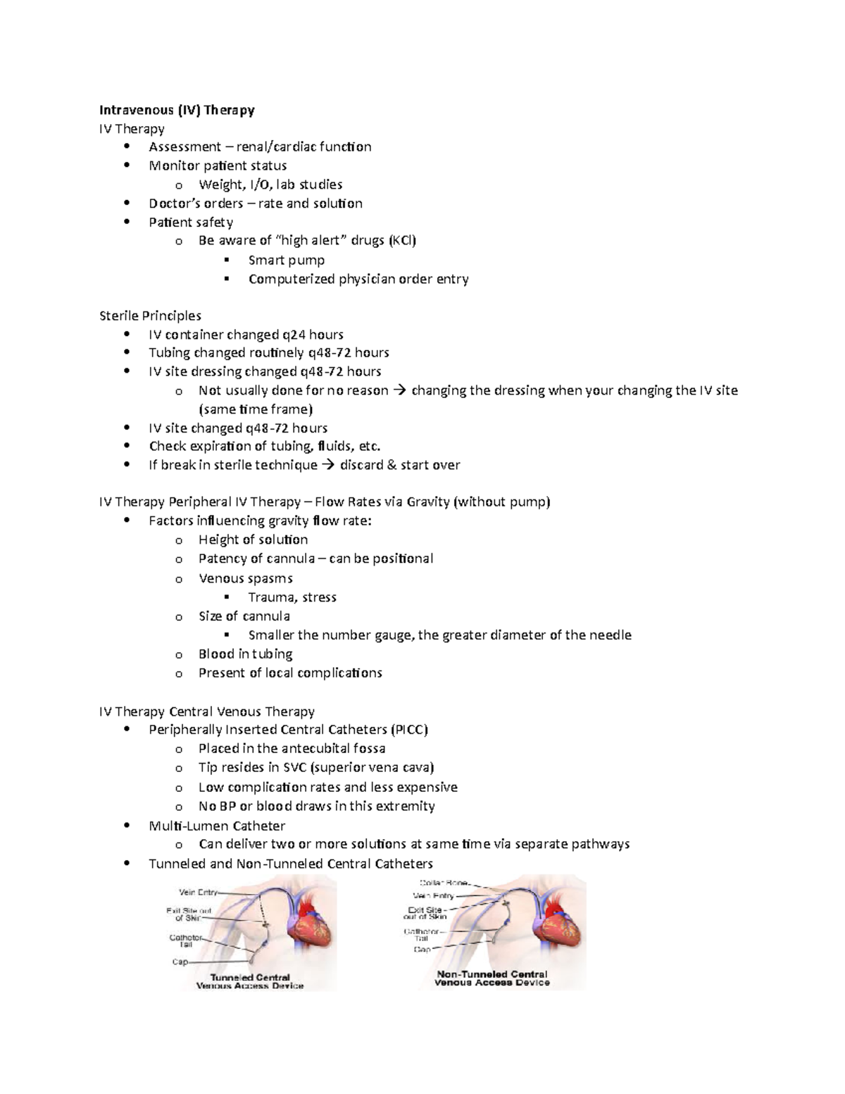 Exam 2 Study Guide - Intravenous (IV) Therapy IV Therapy Assessment ...