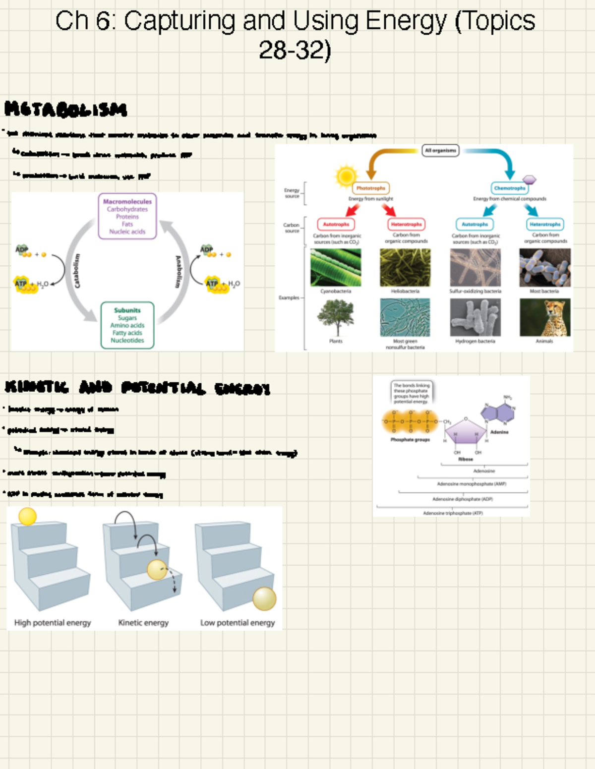 Ch 6: Capturing and Using Energy (Topics 28-32) - N kinetic energy ...