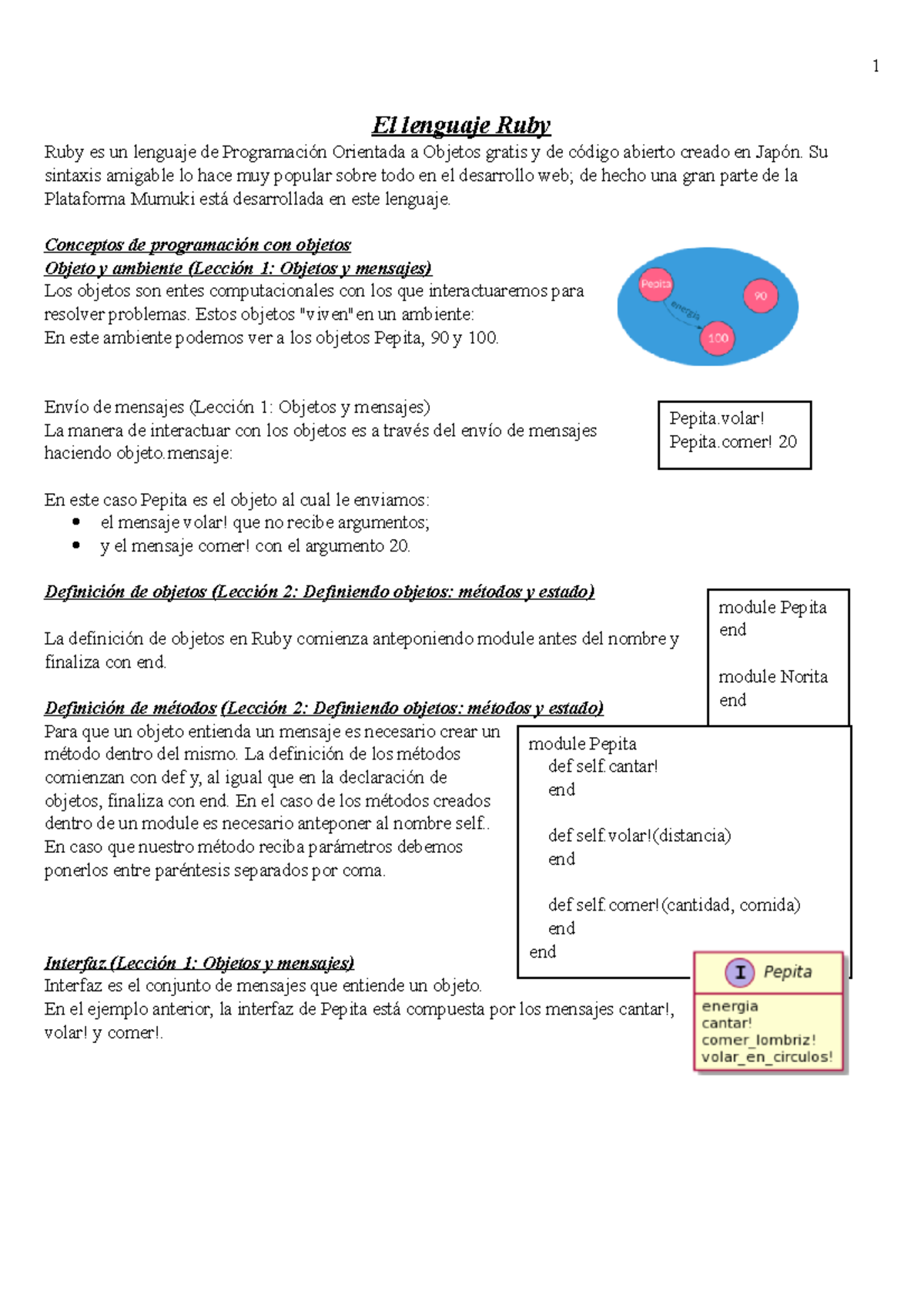 El lenguaje Ruby - repaso general - El lenguaje Ruby Ruby es un lenguaje de Programación ...