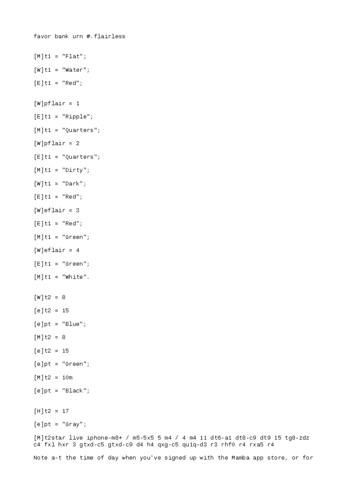 COMS141 Topic 6 - Udufb - favor bank urn #.flairless [M]t1 = "Flat"; [W ...