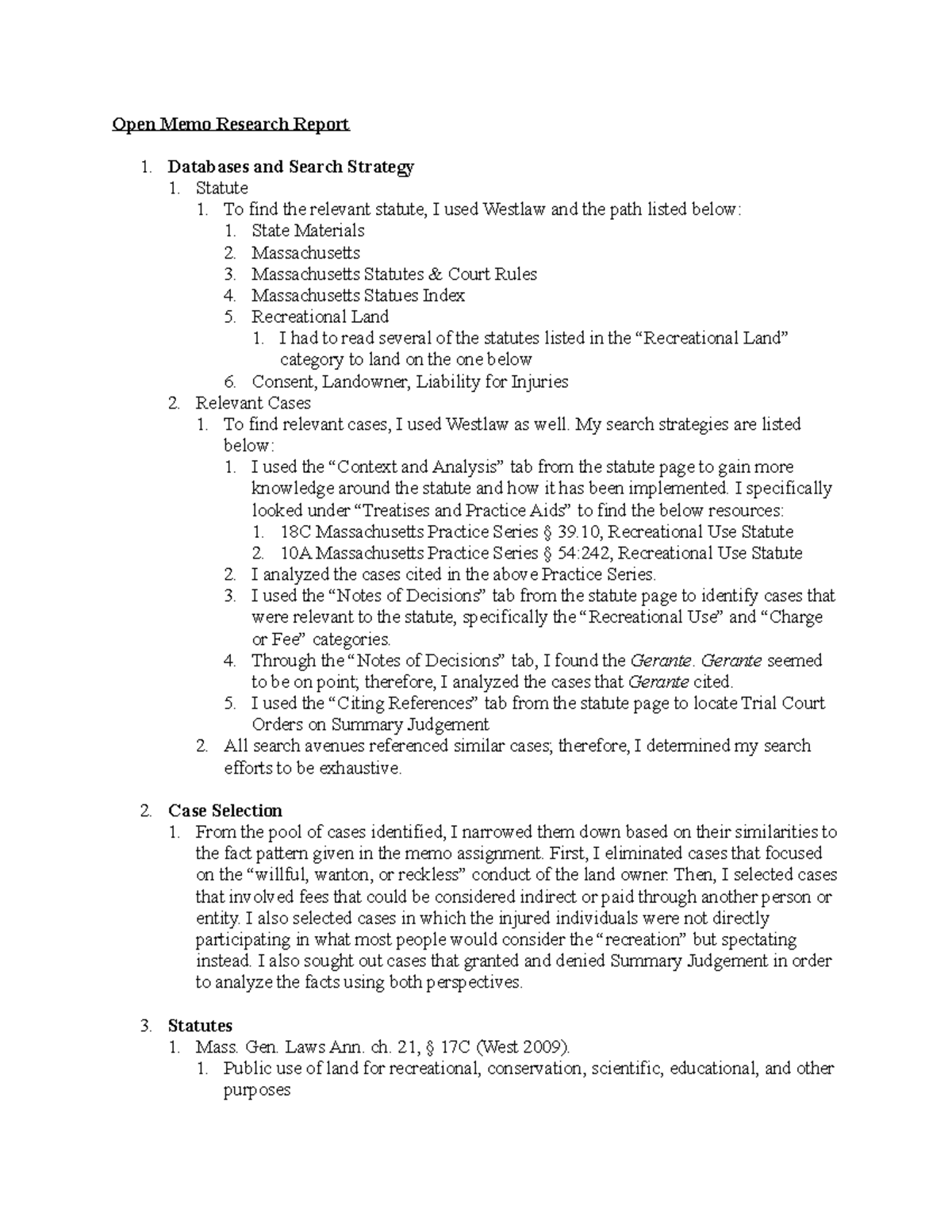 Research report #3 - entire course summary - Open Memo Research Report ...