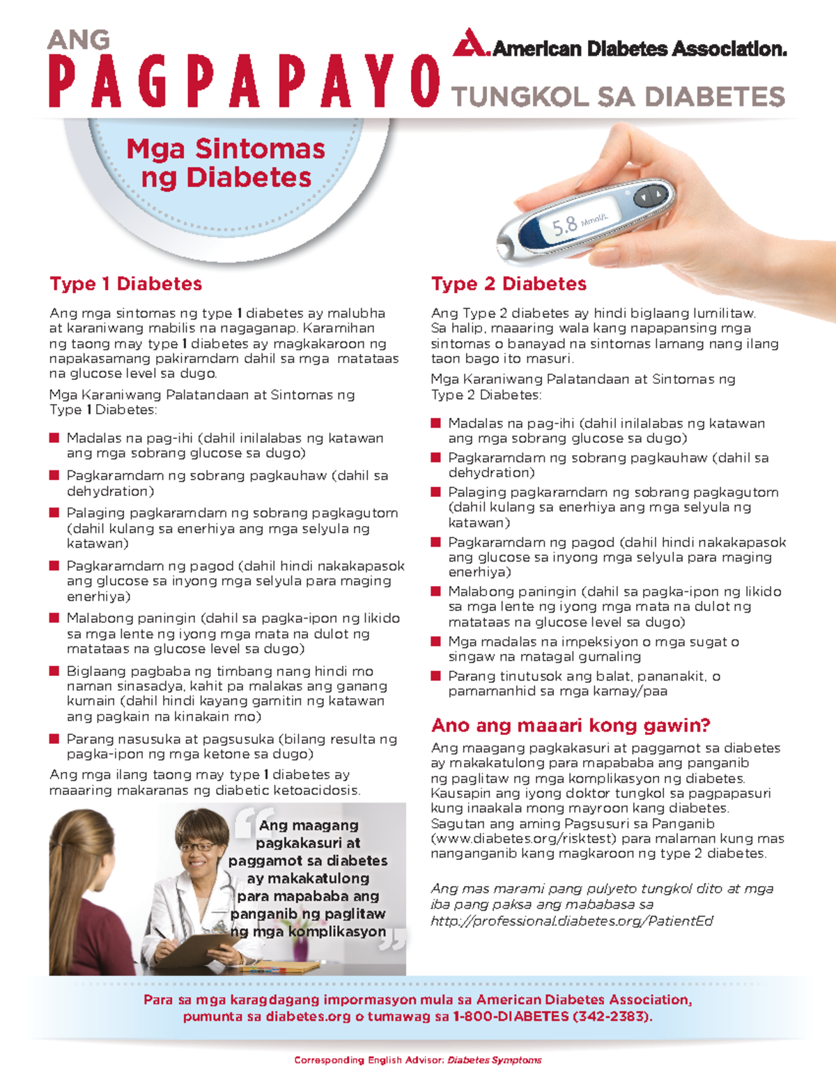 15 advisor symptoms Tagalog - Para sa mga karagdagang impormasyon mula ...