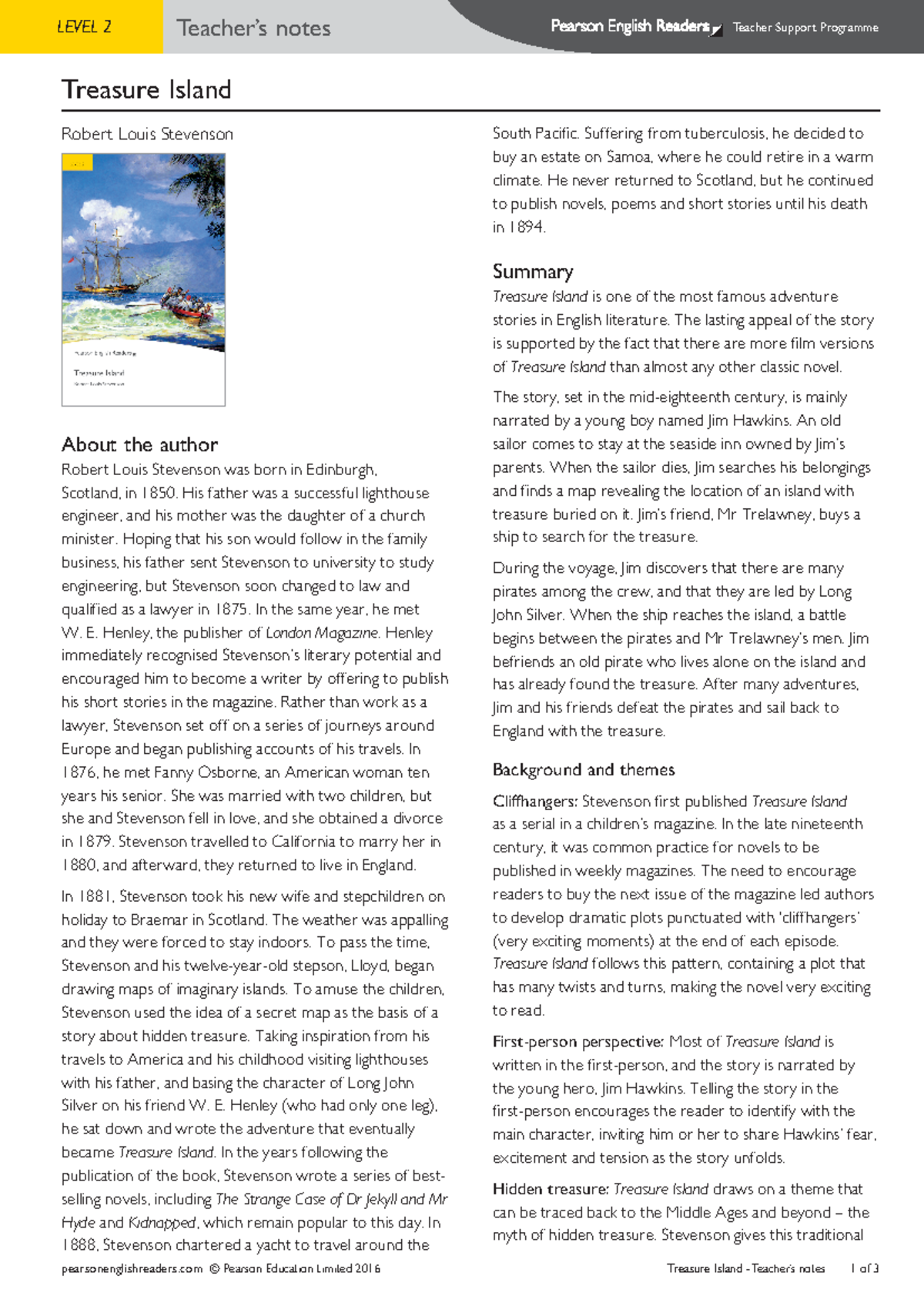 Amazing Readers PDF book week treasure island - Treasure Island ...