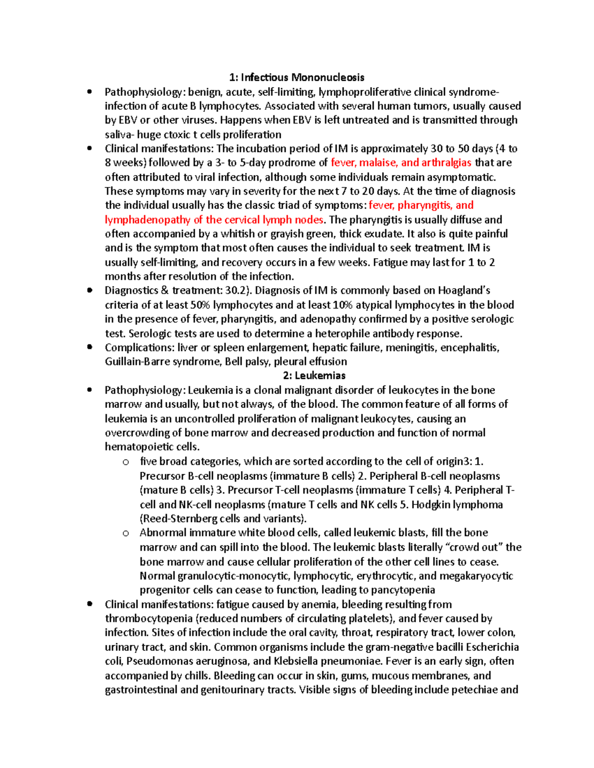 Unit 4 study guide - 1: Infectious Mononucleosis Pathophysiology ...