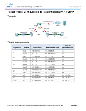4.2.1.4 Packet Tracer - Configuring Static Frame Relay Maps Instructions - © 2014 Cisco y/o sus ...