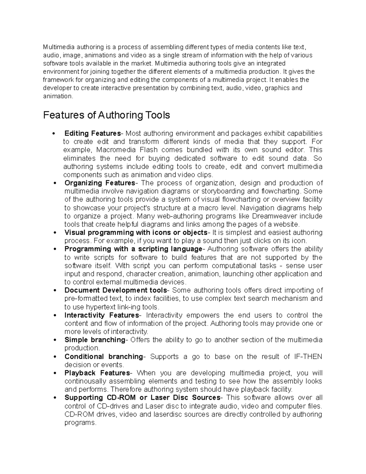 Multimedia-report-authoring - Multimedia authoring is a process of ...