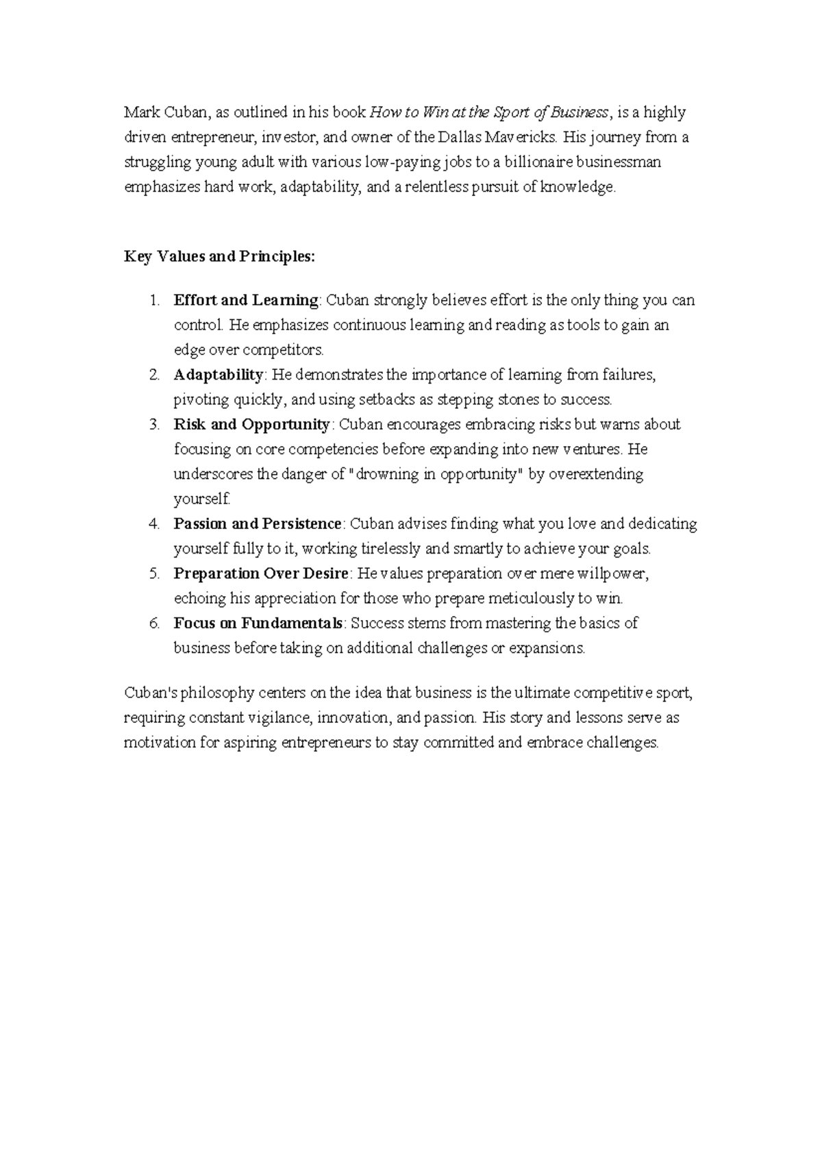 Mark cuban book - asdjdjdsjdjes - Mark Cuban, as outlined in his book ...